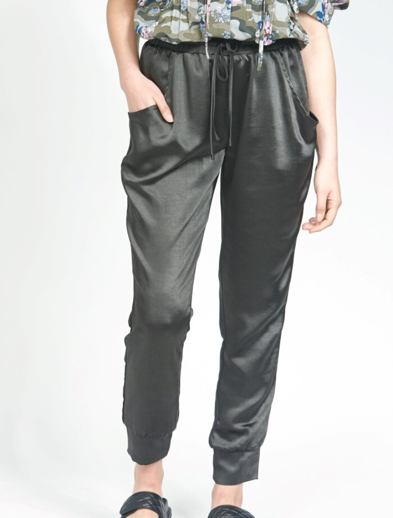 Satin Bubble Pants - Khaki – Mariko Boutique