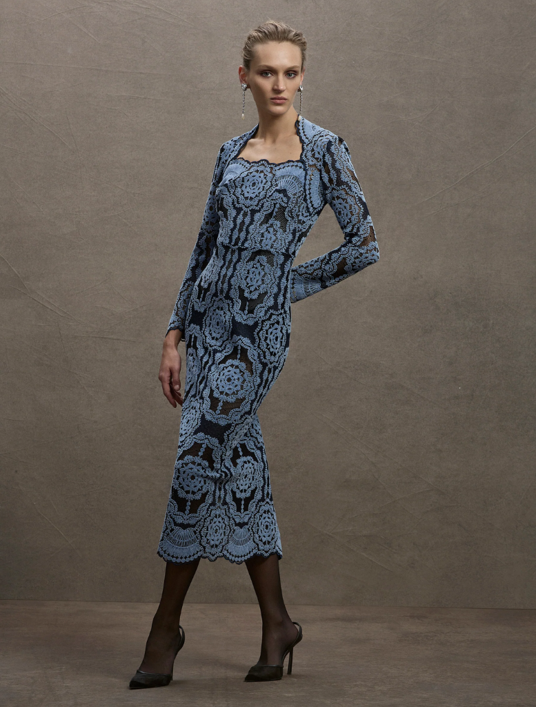 Alexa Shift - Light Blue-Navy – Mariko Boutique