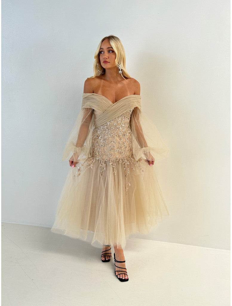 Della Dress - Stone – Mariko Boutique
