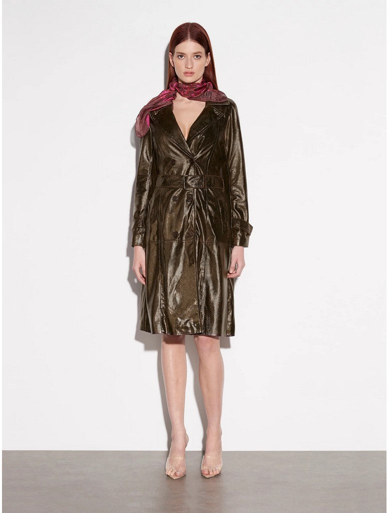 Leather Trench - Bronze – Mariko Boutique